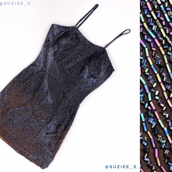 Vintage | Dresses | Vintage Je Matadi By Sean Mehta Multicolored Beaded ...